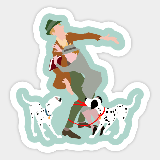 All Tied Up 101 Dalmatians Sticker Teepublic